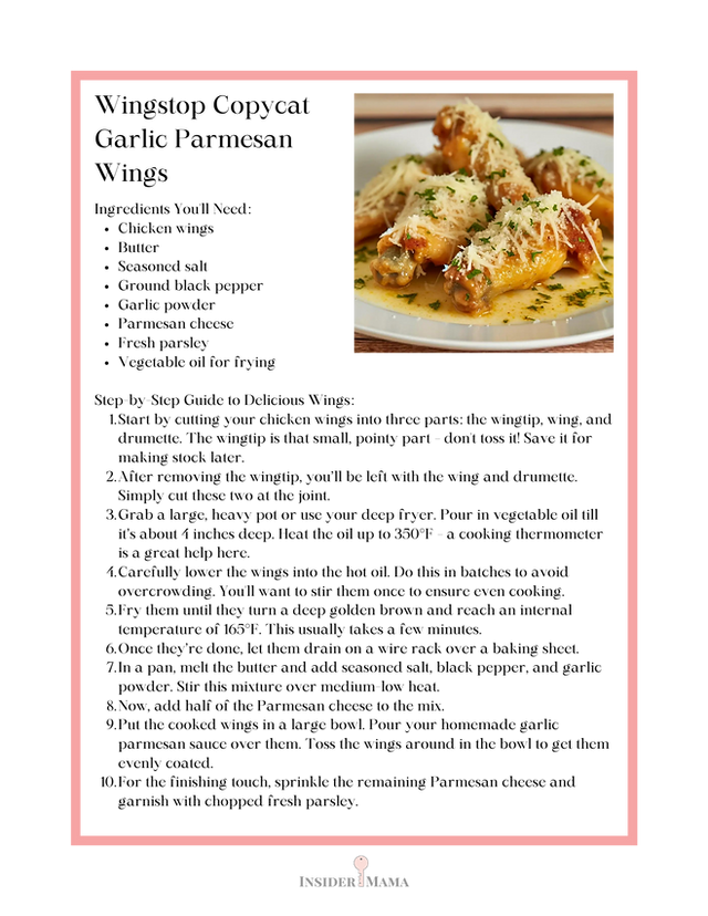 Wingstop Copycat Garlic Parmesan Wings Recipe