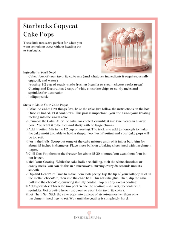 Starbucks Copycat Cake Pop Recipe