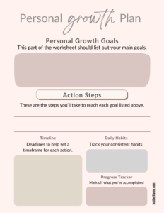 Personal Growth Plan - Insider Mama